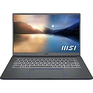 MSI Prestige 15 Thin and Performance Driven Laptop: 15.6" FHD 1080p, Intel Core i7-1195G7, NVIDIA GeForce GTX 1650, 16GB, 1TB SSD, Thunderbolt, WiFi 6E, Win10PRO, Carbon Gray (A11SC-044)