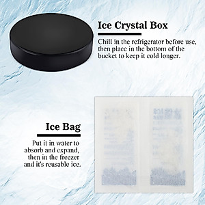 Wine Bottle Chiller, Stainless Steel Wine Cooler Bucket with Ice Pack White Wine Bottle and Champagne, Perfect Wine Accessories for Wine Lovers