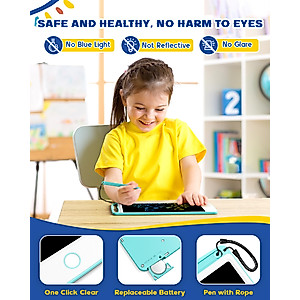 bravokids 8.5 Inch LCD Writing Tablet Board, Colorful Doodle Board Drawing Pad, Educational Learning Travel Toys for Age 3 4 5 6 7 8 Years Old Girls and Boys, Green