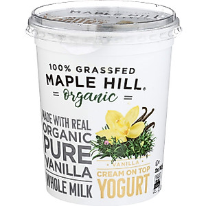 Maple Hill Creamery Yogurt Vanilla 100%Gr sugar freed, 32 oz