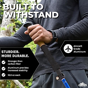 Cascade Mountain Tech Trekking Poles Blue Cork