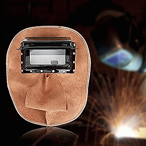 Anti-Spatter Heat Cowhide Shawl Solar Auto Darkening Welding Equipment Hood Welder Security Protection