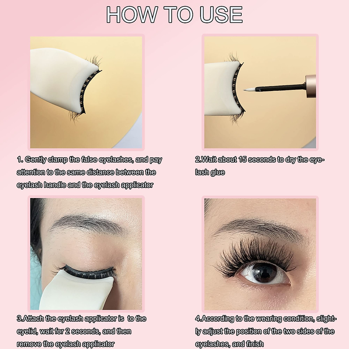 2 PCS YASNAI Lash Clip Applicator False Eyelashes More Convenient Applicator Tool for Wear Eyelashes, Lashes Buddy Makeup Tweezers