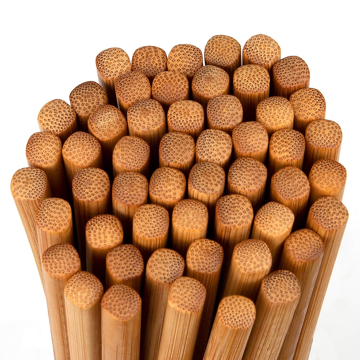 Jucoan 100 Pairs Reusable Bamboo Chopsticks Set, 9.5 Inches Long Natural Healthy Bamboo Chopsticks, Lightweight Wooden Chopsticks for Noodles, Sushi, Home, Party, Restaurant