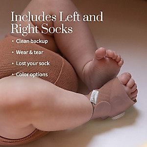 Owlet Accessory Fabric Sock for Dream Sock Baby Monitor, Fits Babies 0 to 18 Months, Dusty Rose (Sensor and Base Station Not Included)