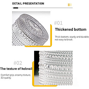 Amzcku Vintage Highball Drinking Glass Set of 6 Kitchen Glasses Cup（13 OZ），for Water，Cocktail，Milk，Juice and Beverage.…