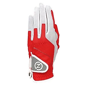 Zero Friction Women's Golf Gloves, Left Hand, One Size Golf, Red