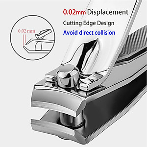ULYSIA Nail Clippers Set, Ultra Sharp Stainless Steel Fingernail and Toenail Clipper Cutters,Travel Nail Kit for Men Women (Silvers)
