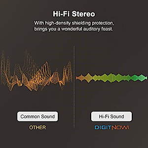 DIGITNOW 1/4'' Male to 1/8'' Female Stereo Audio Adapter Converter,Upgrade 6.35mm Jack Stereo Socket to 3.5mm Jack Stereo Plug for Guitar Headphones Amp, Pure Copper 2-Pack