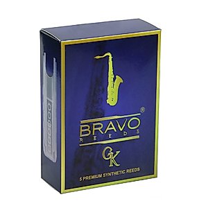 Bravo Synthetic Reeds for Tenor Saxophone-Strength 3.0 (Box of 5), Model BR-TS30