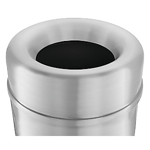 Rubbermaid Commercial Products Crowne Collection Open Top Trash Can, 30-Gallon, Aluminum, Indoor/Outdoor Waste Container for Mall/School/Office