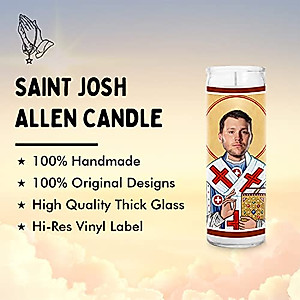 Josh Celebrity Prayer Candle - Funny Saint Candle - Pop Culture Sports Prayer Votive - 100% Handmade in USA - Novelty Football Gift