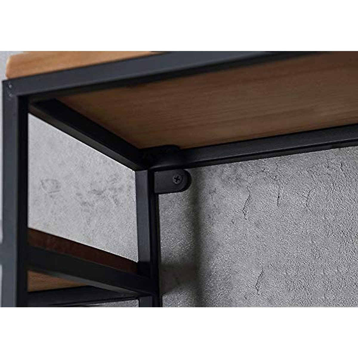 Wine Rack Stylish Simplicity Wrought Iron Wall Mounted Europeanstyle Retro Solid Wood Multifunctional Storage Rack Wine Cabinets for Living Room Bar, PIBM