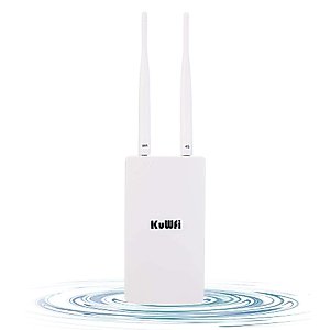 KuWFi Waterproof Outdoor 4G LTE CPE SIM Card WiFi Router 150Mbps CAT4 SIM LTE Routers Work with IP Camera or Outside WiFi Coverage with 2pcs Antenna Only Work with SIM Card Mode Not for USA