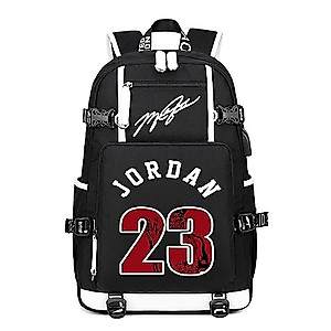 Basketball Player J-Ordan Laptop Multifunctional Backpack Waterproof Travel Backpack Fan Book Bag (E3)