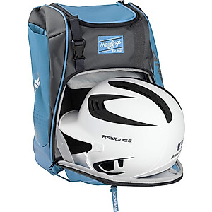 Rawlings | FRANCHISE Backpack Equipment Bag | Baseball / Softball | Columbia Blue