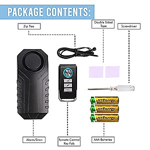 Door Alarm, Home Security with wireless remote. Shed, Garage, Lockup, Summer House. Alerts prior to entry or damage, Waterproof, Indoor/Outdoor 113db