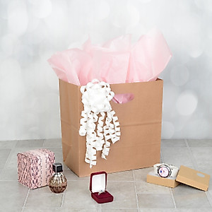 Prime Line Packaging Brown Paper Bags with Die Cut Handles for Food To Go, Bread, Take Out Goodie, Restaurant, Small Business, Bulk, 11x6x11, 100 Pack