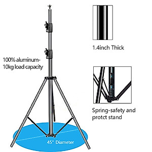 SLOW DOLPHIN Photo Video Studio 12ft (W) x 10ft (H) Heavy Duty Adjustable Photography Backdrop Stand Background Support System Kit with Carry Bag