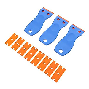 PRETYZOOM 3pcs Paint Plastic Scraper Decals Razor Blue Paint Decals Razor Stickers Plastic