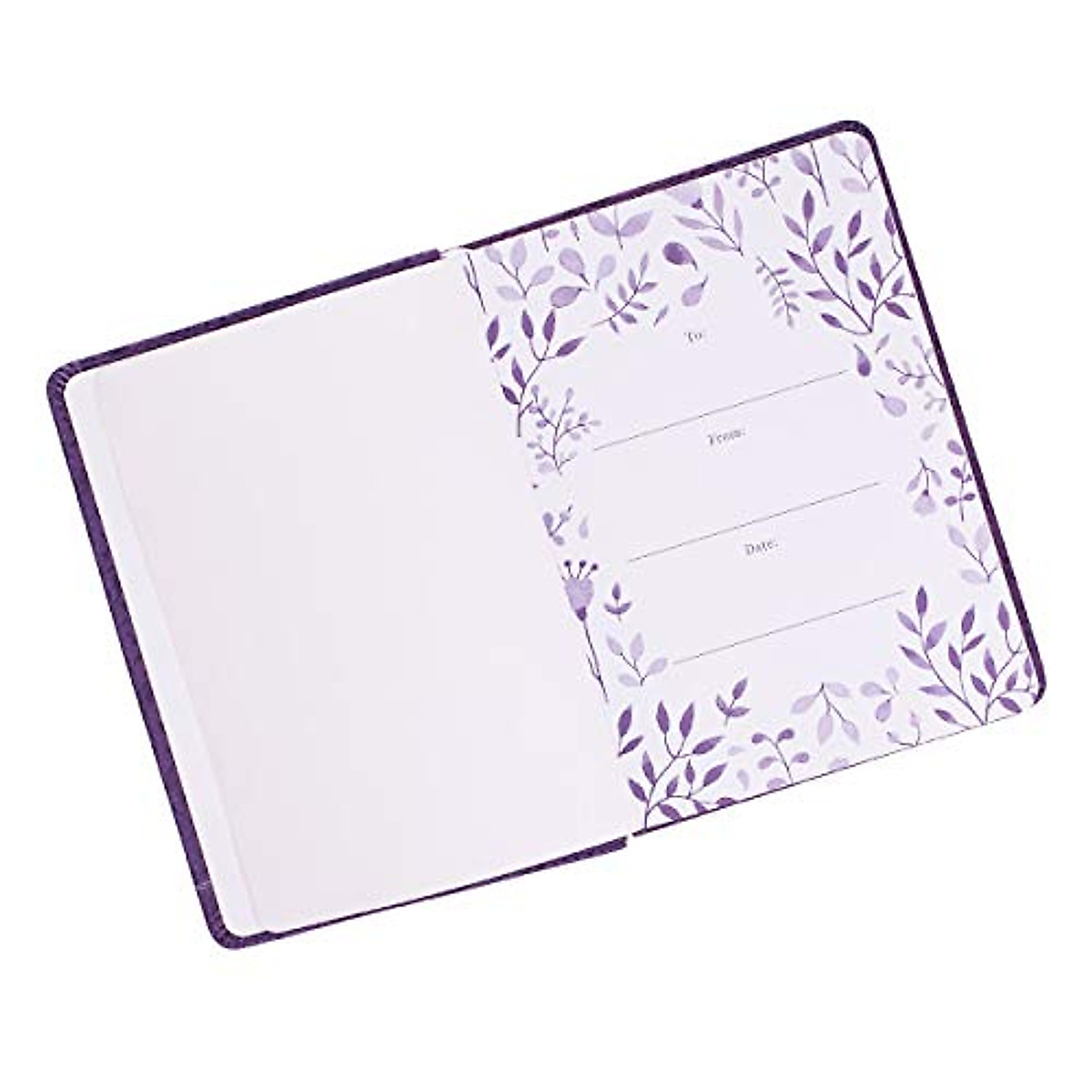 Christian Art Gifts Classic Handy-sized Journal All This Through Him Philippians 4:13 Bible Verse Inspirational Scripture Notebook w/Ribbon, Faux Leather Flexcover 240 Ruled Pages, 5.7" x 7", Purple