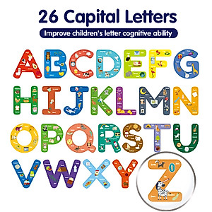 TAOZI&LIZHI Kids Puzzles Alphabet Puzzles for Kids Ages 3-5, ABC Learning for Toddlers 1-3, Sight Words Letter Puzzles Color Animals Montessori Toys Educational STEM for Preschool Boys Girls