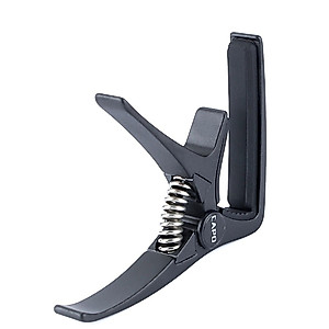 Mini 4 String Guitar Capo, Professional Ukulele Capo for Soprano Tenor Concert Ukuleles Banjos Mandolin(BLACK)