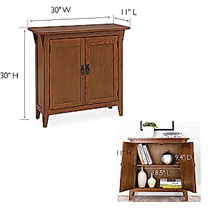 Leick Home 10001-RS Mission Foyer Cabinet Hall Stand, Made with Solid Wood, for Living Rooms, Entryway, Office, Rich Russet Finish