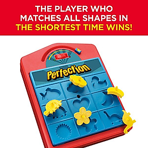 Hasbro Gaming Perfection Popping Shapes and Pieces Game for Kids Ages 4 and Up