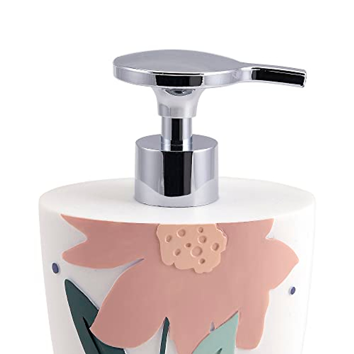 Allure Home Creation Summer Flower 4-Piece Resin Bath Accessory Set