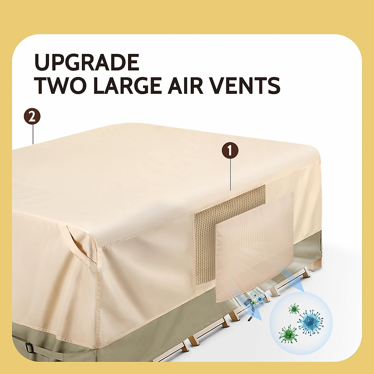 COSFLY Waterproof Patio Furniture Set Covers Durable, Outdoor Table and Chair Covers Rectangular Large - Fits up to 108L x 82W x 28H inches