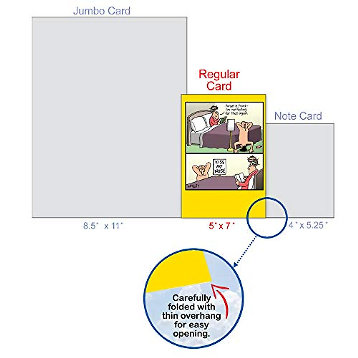 NobleWorks Hilarious Birthday Greeting Card with 5 x 7 Inch Envelope (1 Card) Bday Kiss my nose Tim Whyatt Birthday Cartoon 8347Z