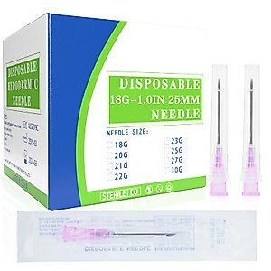100 Pack 18 Gauge 1 1/2 Inch Lab Accessories, Individually Packaged.