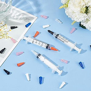 FINGERINSPIRE 480Pcs Plastic Lock Syringe Tip Caps 6 Color 4mm in Inner Diameter Syringe Barrel Tip Caps Dispensing Needle Tip Cap Compatible with Lock Syringes for Slip Lock Tip Leak-Free Dispensing