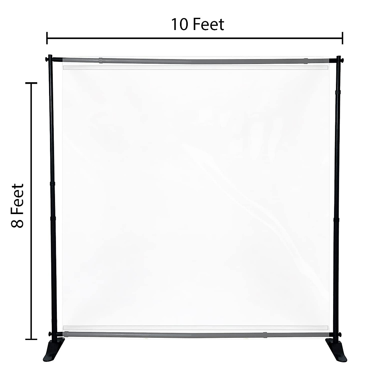BannerBuzz Photography Backdrop Stand 10’ X 8' Background Support System for Photo Studio, Wedding, Portrait & Video Shoot (Graphic: 10' W X 8' H, Blue)