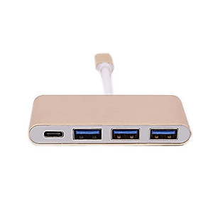 2 Type-A one-to-Four adapters Type-C adapters (Size : Silver)