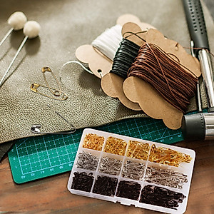 540PCS Safety Pins, EUUPS 4 Sizes Safety Pins Assorted, Durable & Large Strong Safety Pins Bulk for Art Craft Sewing Jewelry Making Home Office Use with Storage Box, Gold Silver Black