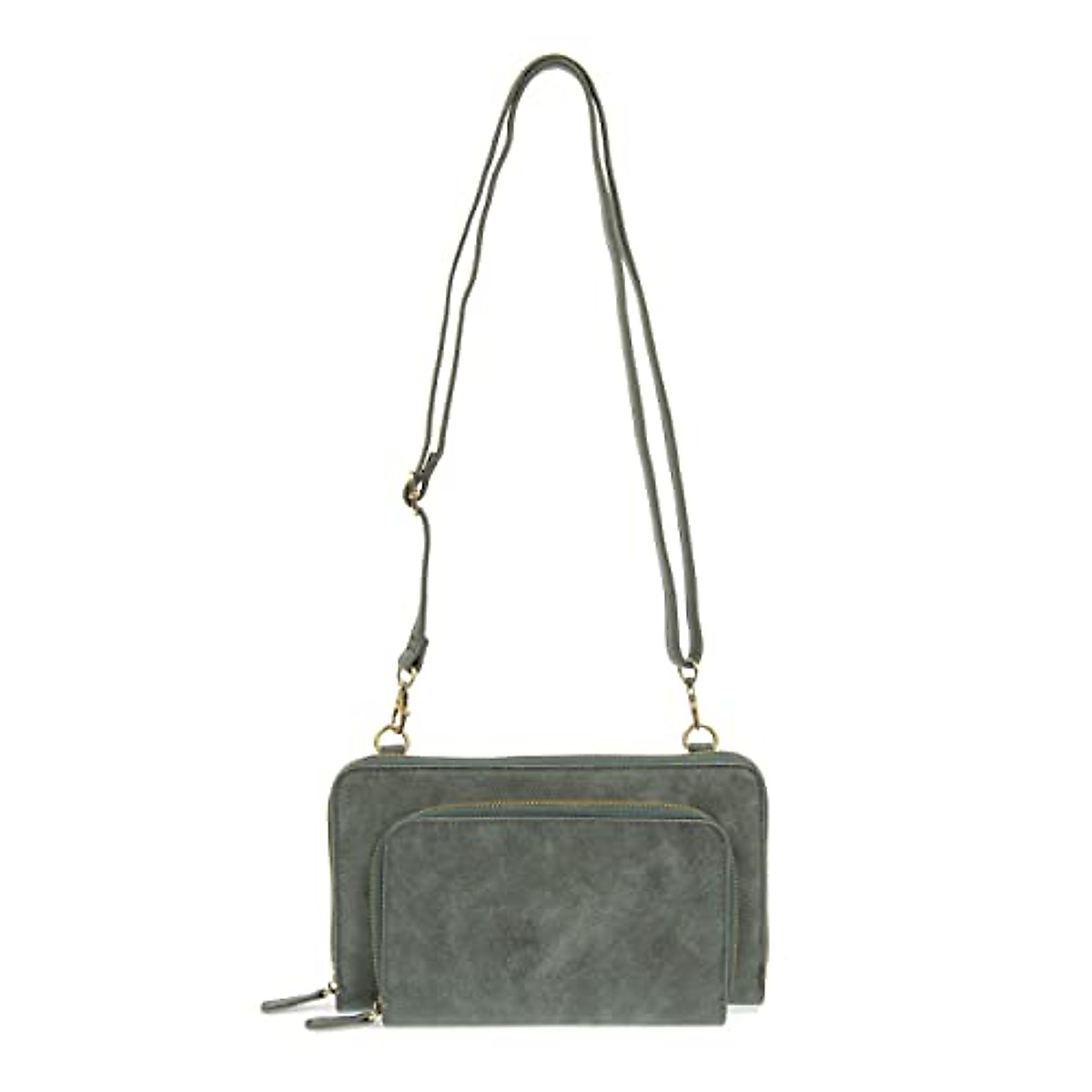 Joy Susan Women’s Brushed Mini Convertible Zip Around Wristlet