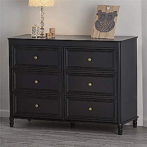 Little Seeds Piper 6 Drawer Dresser, Black