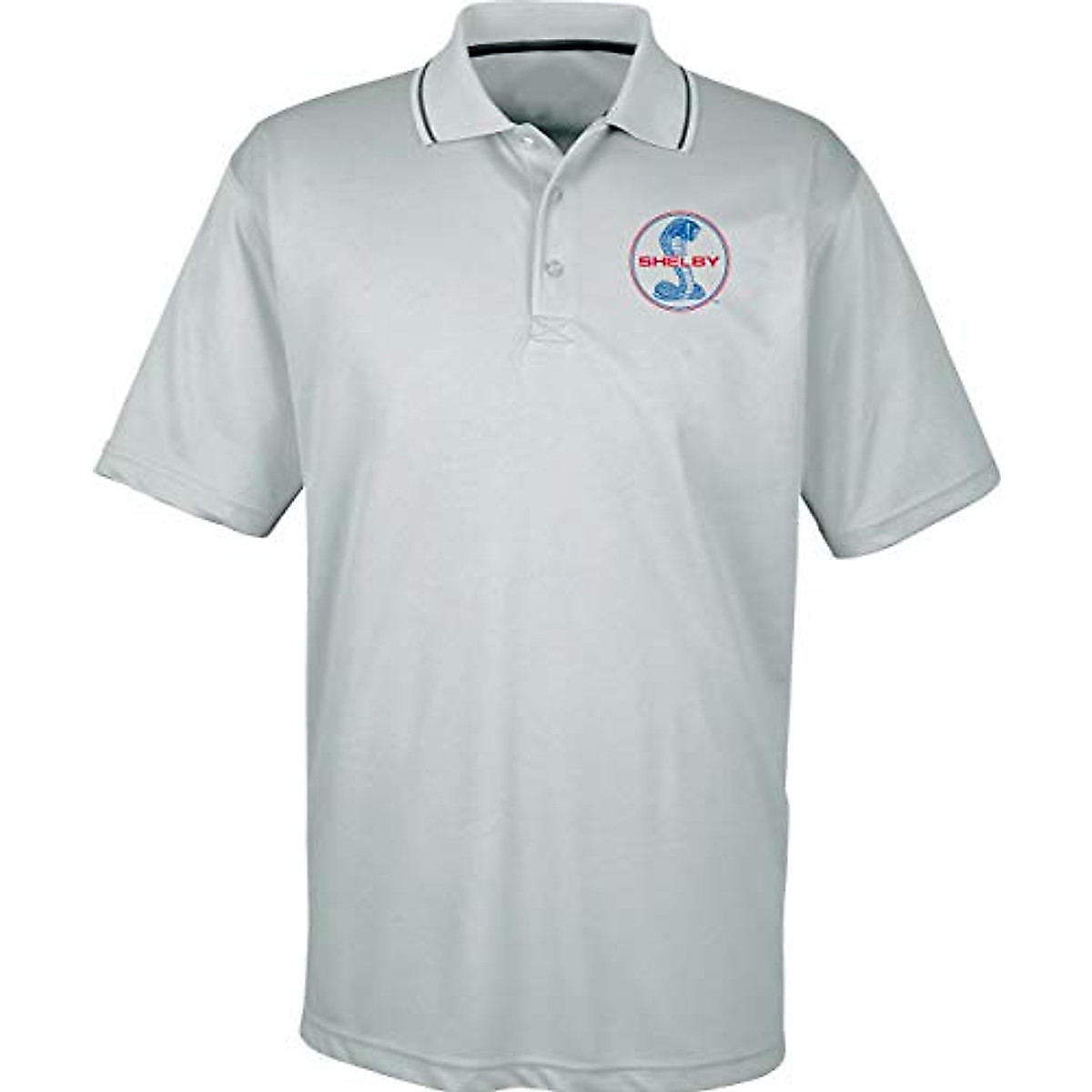 Ford Mustang Shelby Blue and Red Two Tone Polo, Grey 4XL