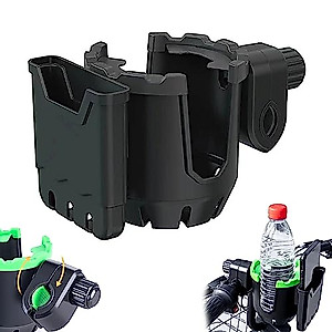 Cup Holder with Phone Holder, 2-in-1 Universal Universal Cup Holder with Phone Holder,Bike Cup Holder,Cup Holder and Phone Holder Organizer for Stroller,Bicycle,Wheelchair,Walker,Scooter (A Type)