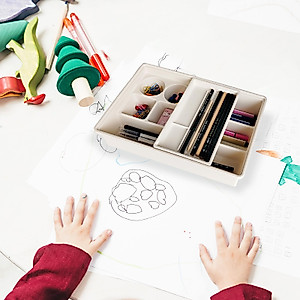 DRWUIS 2 Pack Desk Drawer Organizer Tray Desktop Drawer Organizers Junk Stationery Slides for Studio School Home Office