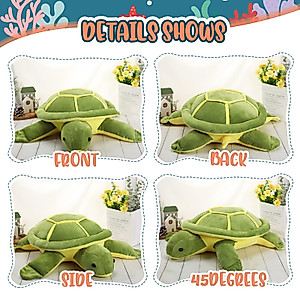 Liliful Giant Sea Turtle Stuffed Animals Green Soft Plush Sea Turtle Large Stuffed Turtle Pillow for Kids Girls Boys Plush Turtle Gifts for Christmas(22 Inches)