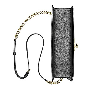 DKNY womens Dkny Elissa Lg Shoulder Bag, Black/Gold, One Size US