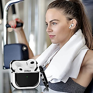 Cool Airpods 3rd Generation Case, Airpods Pro 3rd Generation Case Hard Shockproof Cover for Men Women, CAGOS Compatible with Apple Airpod Wireless 3rd Gen Cases 2021, White