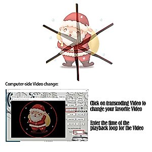 3D Hologram Fan Projector Display with APP, Trade Show Display 616PCS LED Beads, Four-Axis and High Transmission Speed, 3D Holographic Fan Uploaded by iOS and Android 27.5 inch