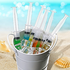 Eccliy Syringes with Cap 10 ml 0.34 oz Reusable Plastic Syringes Durable for Nurses Graduation Bachelorette Summer Parties(200 Pcs)