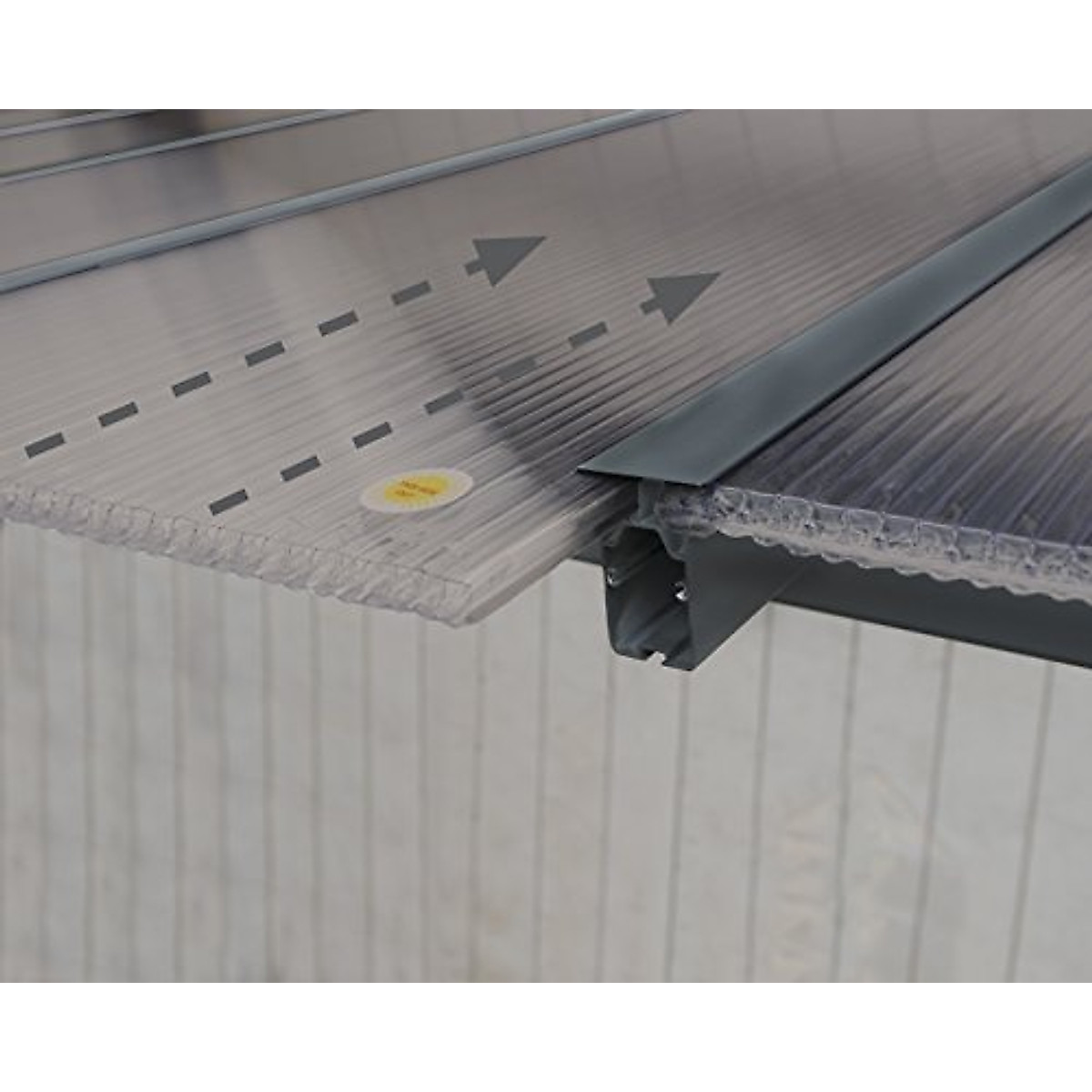 Palram - Canopia Olympia 10 Ft. x 14 Ft. Patio Cover for Outdoors DIY Kit for Deck, Outdoor Furniture, Canopy, Roof to Protect from Sun, Rain, Snow, UV Protected Polycarbonate (Gray & Bronze)