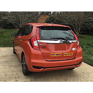 TOTOMO New Driver Magnet for Car Sign – Large 12”x3” Magnetic Reflective Vehicle Safety for Student Rookie Learner Drivers Removable Bumper Sticker Please Be Patient