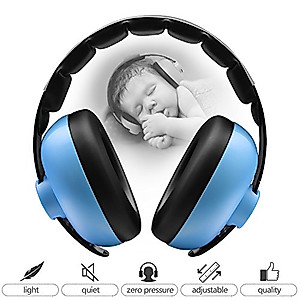 BBTKCARE Baby Ear Protection Noise Cancelling HeadPhones for Babies for 3 Months to 2 Years (Blue)